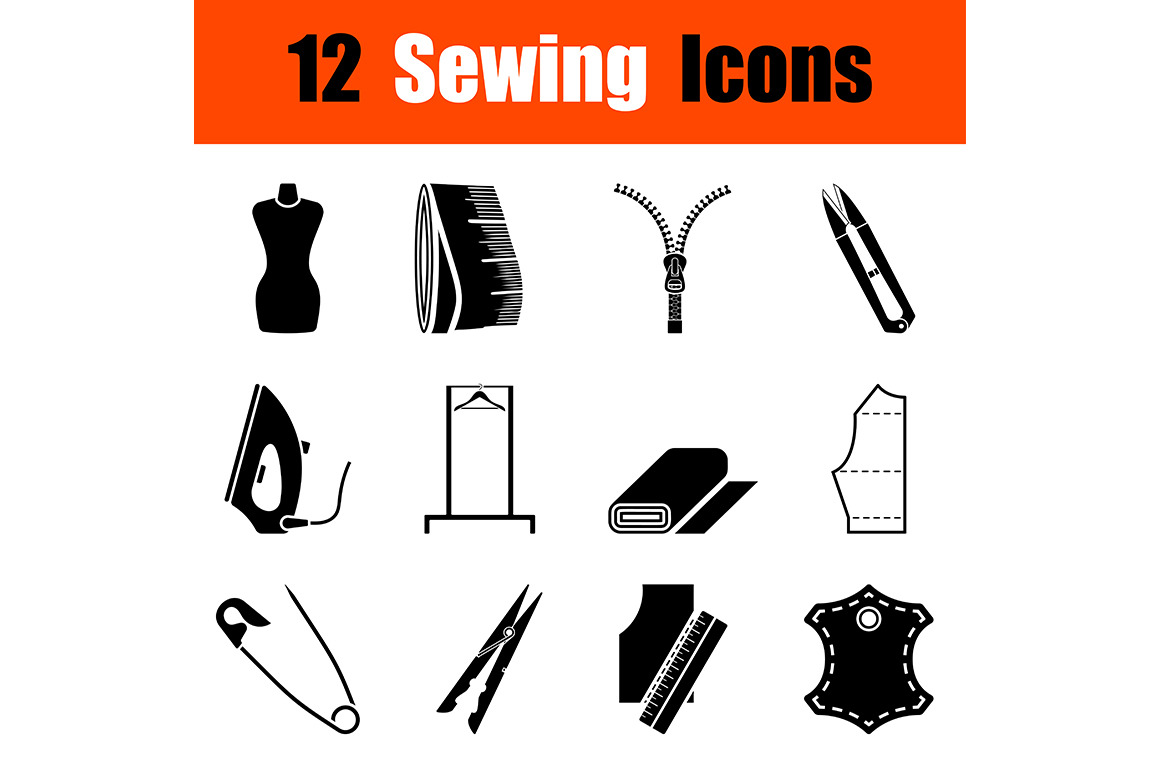 Set of sewing icons, an Outline Icon by Pavel Vectors | Creative Market