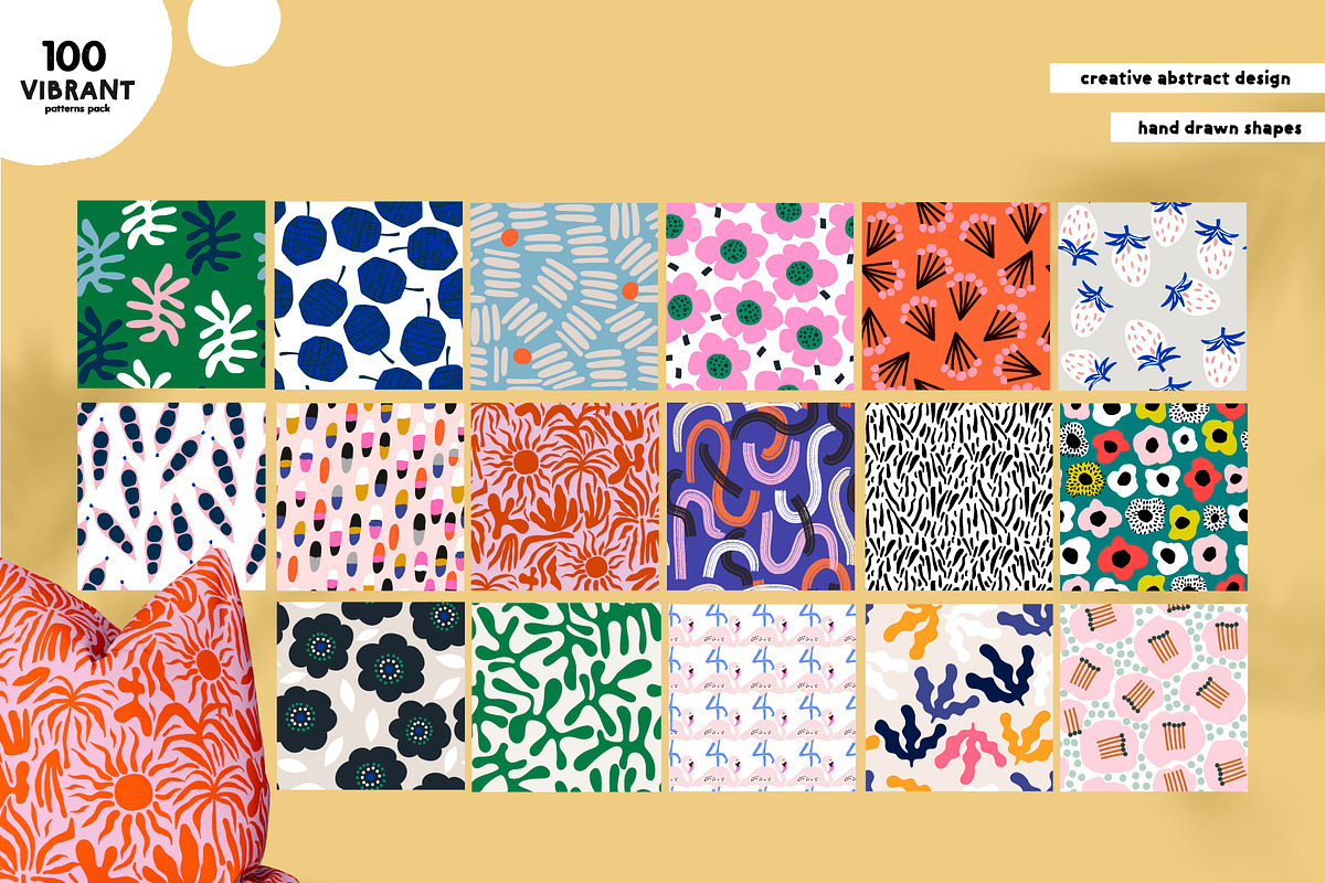 VIBRANT huge patterns pack, a Pattern Graphic by solmariart