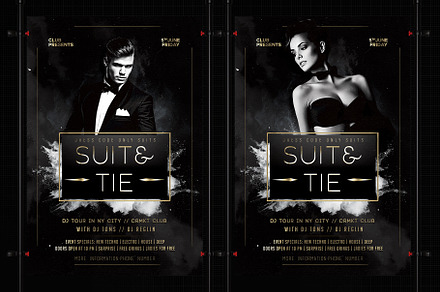 Suit and Tie Party Flyer, a Flyer Template by Basez Flyers