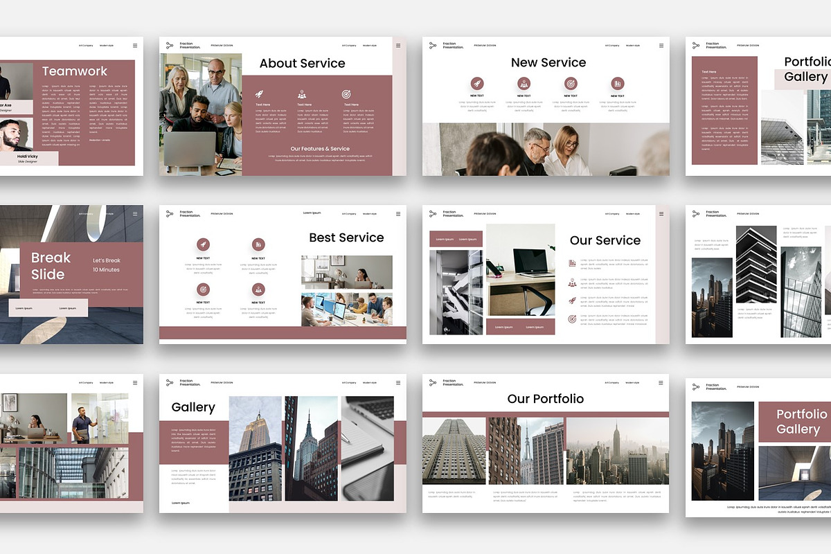 FRACTION - Google Slide Template, a Presentation Template by ...