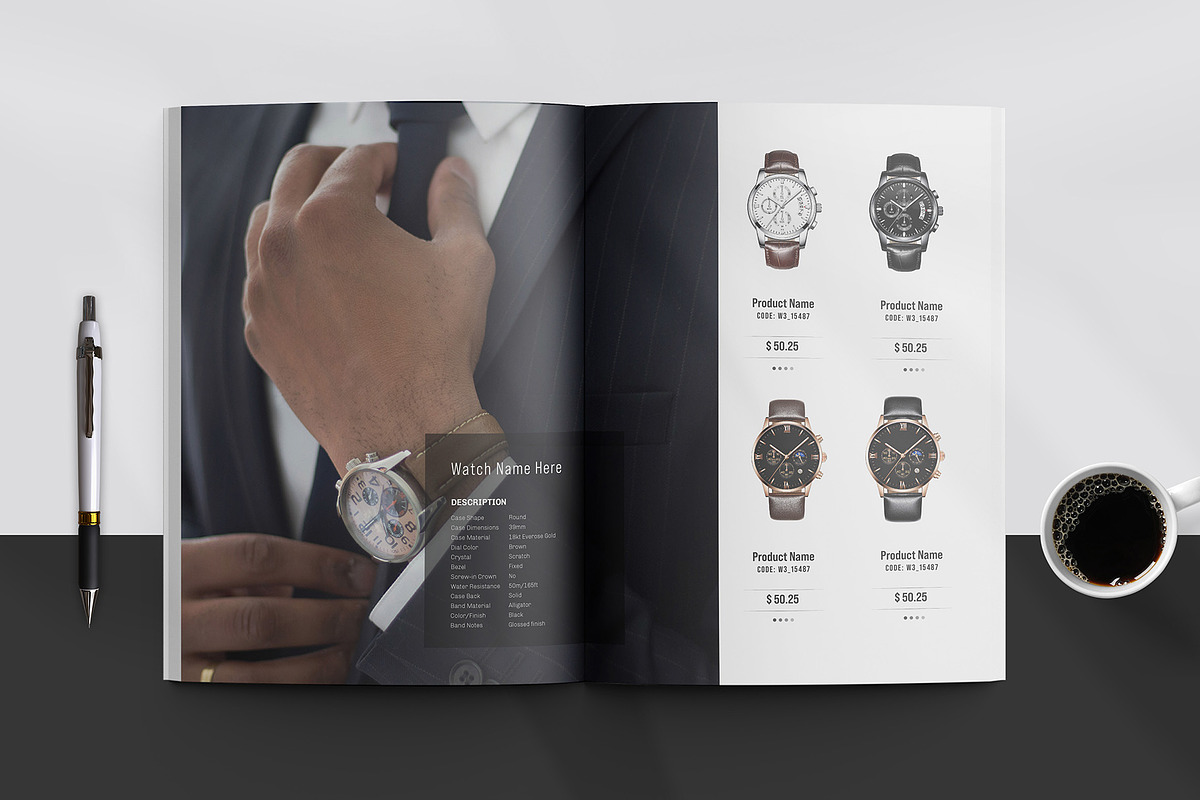 Watch Product Catalog Template