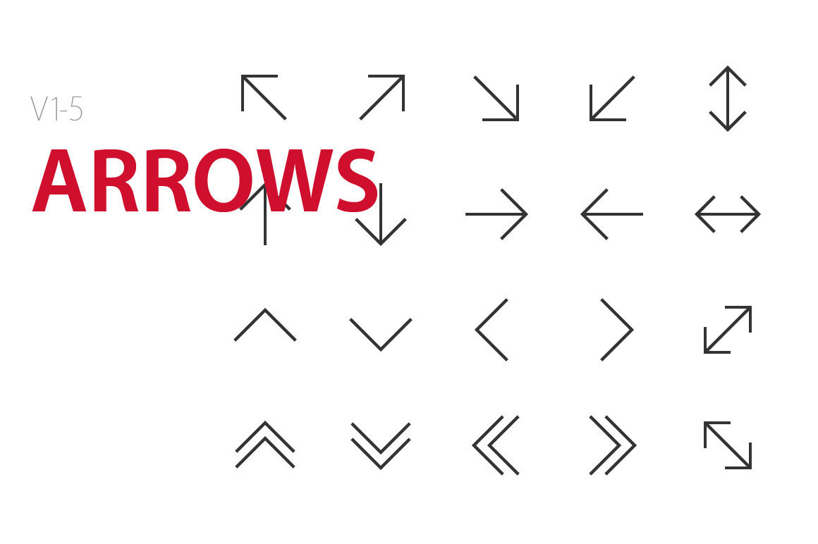 100 Arrows UI icons, an Outline Icon by Palau