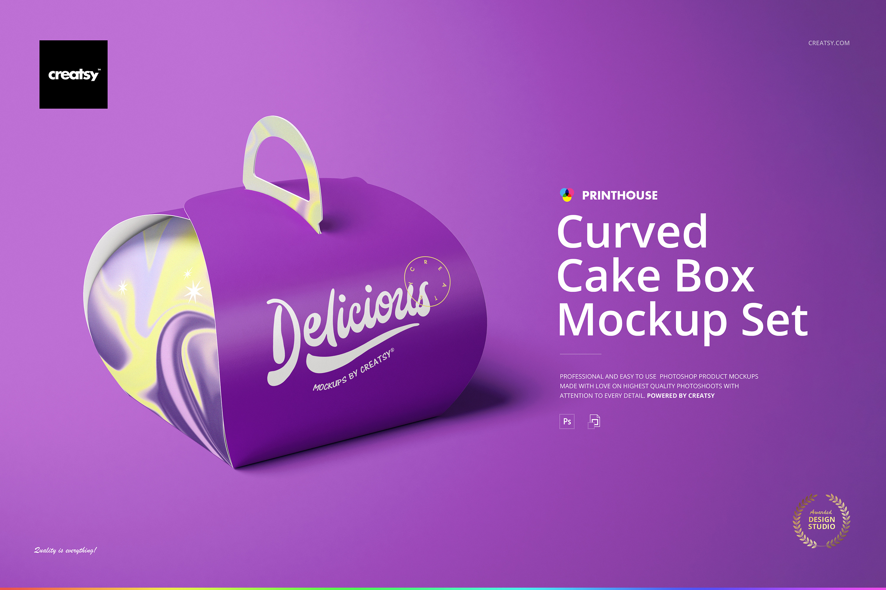 Handbag Cake Box Mockup Set, a Household Mockup by Creatsy