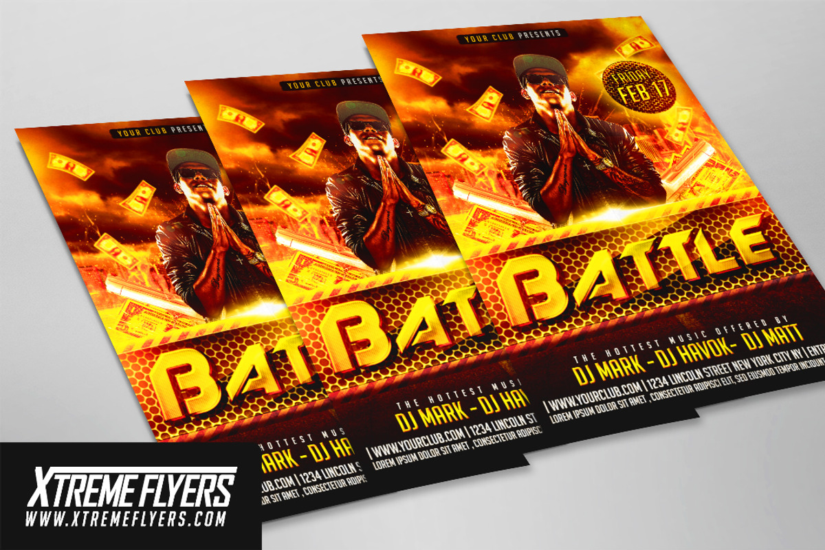 Rap Flyer Template, a Flyer Template by XtremeFlyers