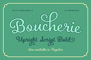 Boucherie Cursive Bold, a Script Font by Laura Worthington