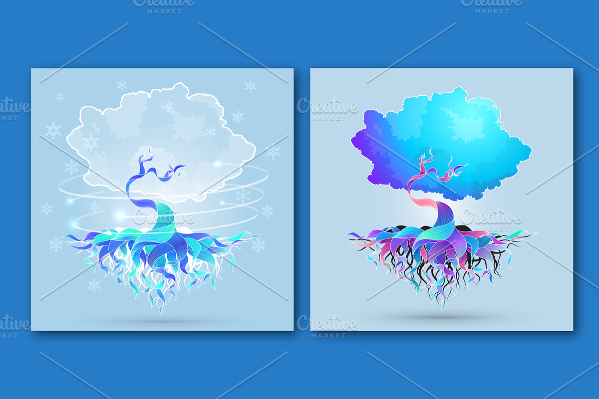 Magic Tree - vector illustration, an Illustration by Librebird ...