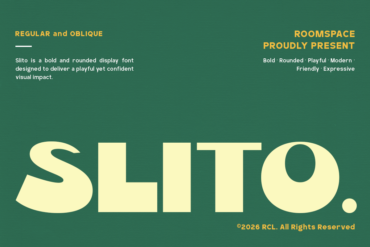 Bold Rounded for Pizza — Slito Font, a Font by roomspace creative lab