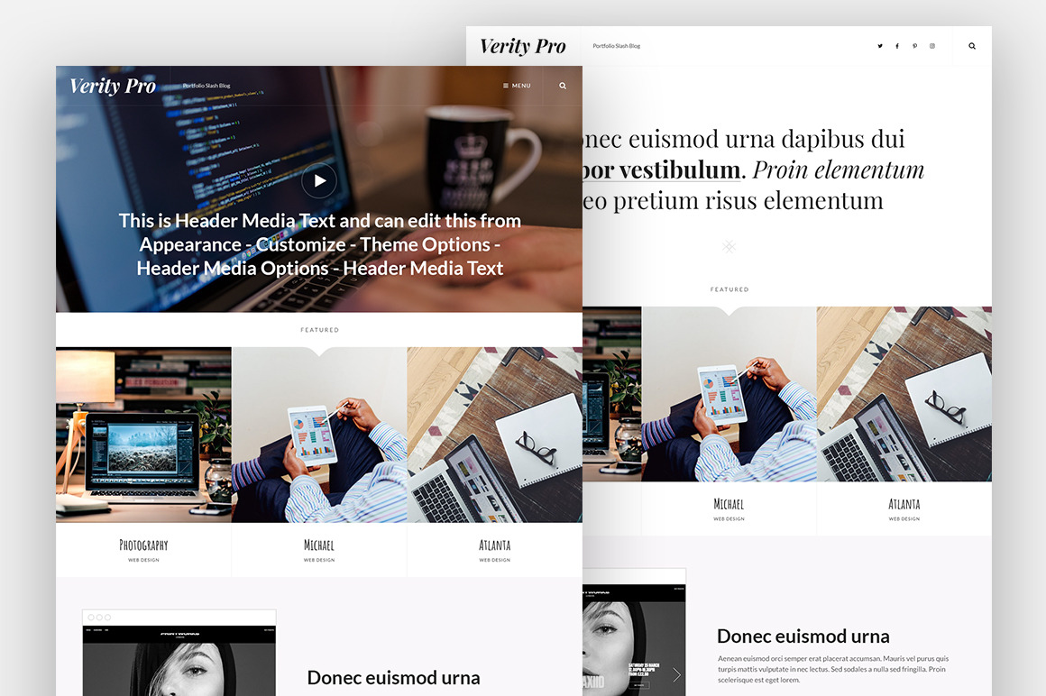 Verity Pro - Portfolio & Blog Theme, a WordPress Template by Catch Themes
