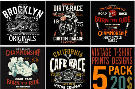 Retro race posters, an Education Illustration by swsctn