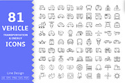 81 Vehicle & Transportation Icons, an Icon by Designfour
