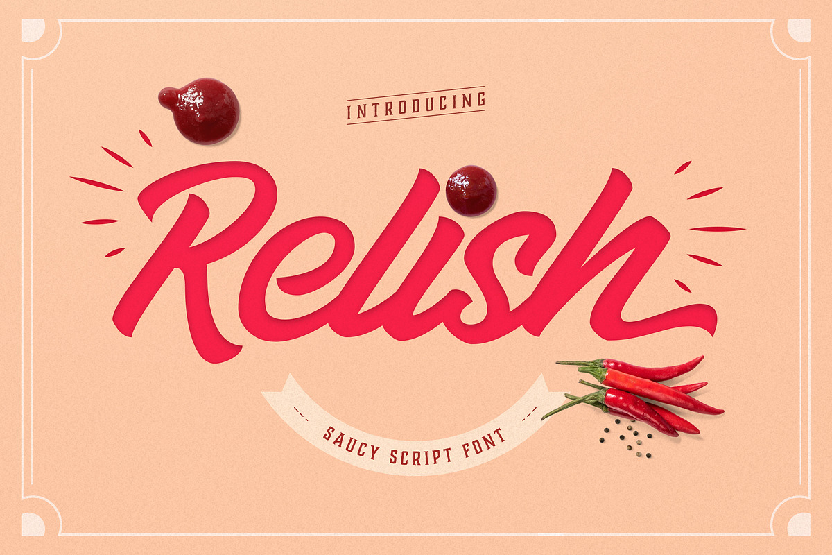 Relish, a Script Font by Font Bundles