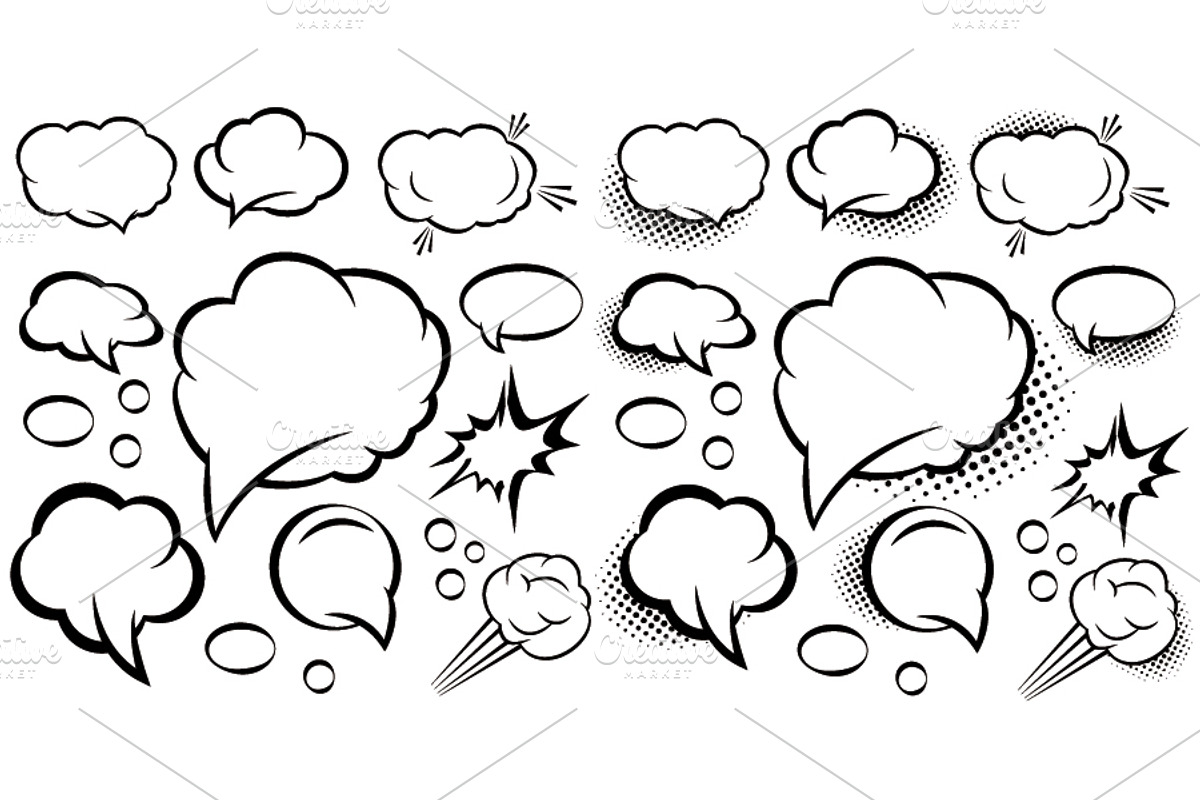 Comic bubbles, an Illustration by UVAconcept