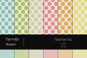 Patterned Paper - Dots & Chevron, a Pattern Graphic by Paperweight Memories