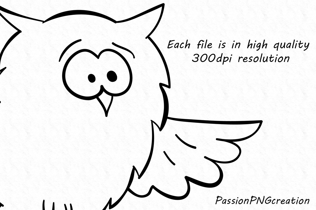 Doodle Owls ClipArt, an Illustration by PassionPNGcreation | Creative ...