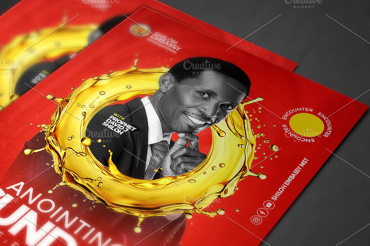 Anointing service flyer template