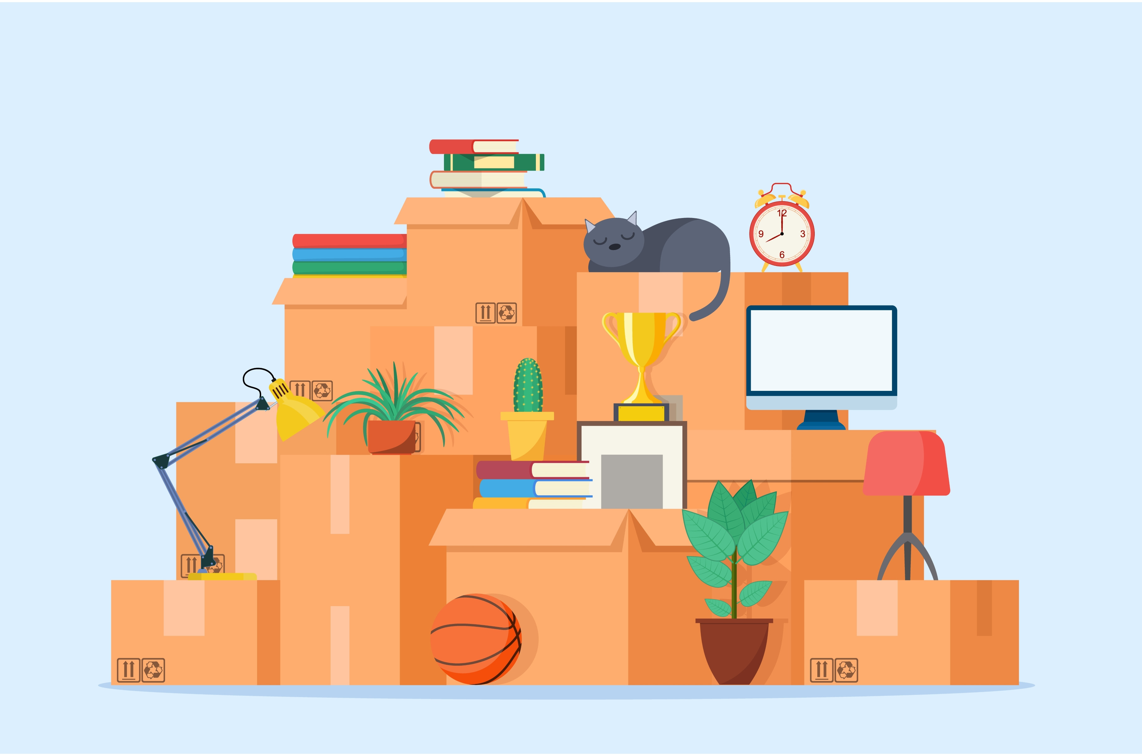Concept moving house., an Object Graphic by ModVector