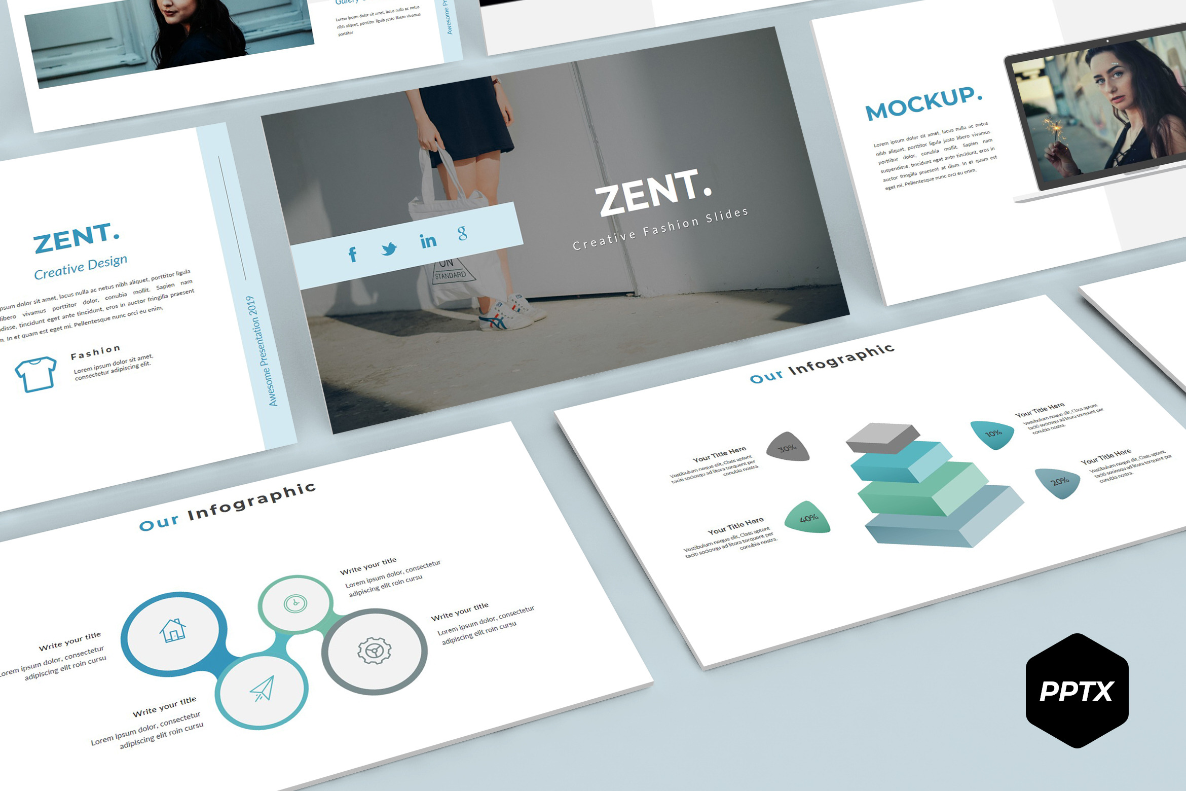 Zent - Powerpoint Template, a Presentation Template by AQR Studio