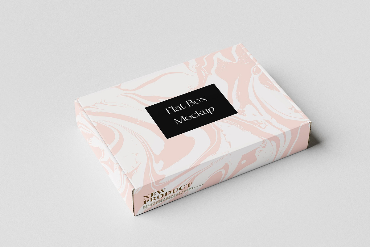 Flat Box Packaging Mockup, a Packaging Mockup by Tokobeta