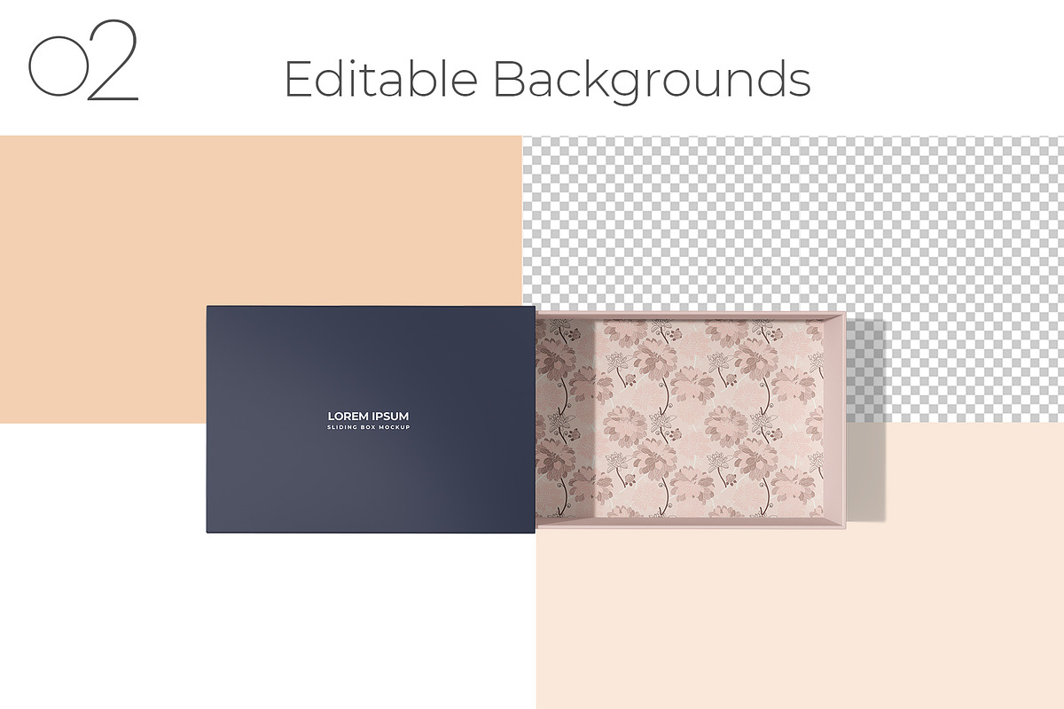 Rectangular Sliding/Drawer Box Mockup