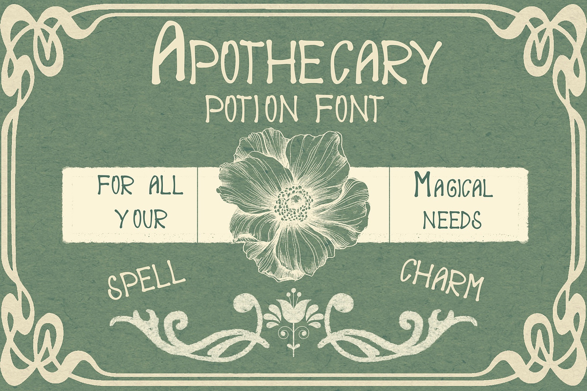 APOTHECARY POTION font | Creative Market