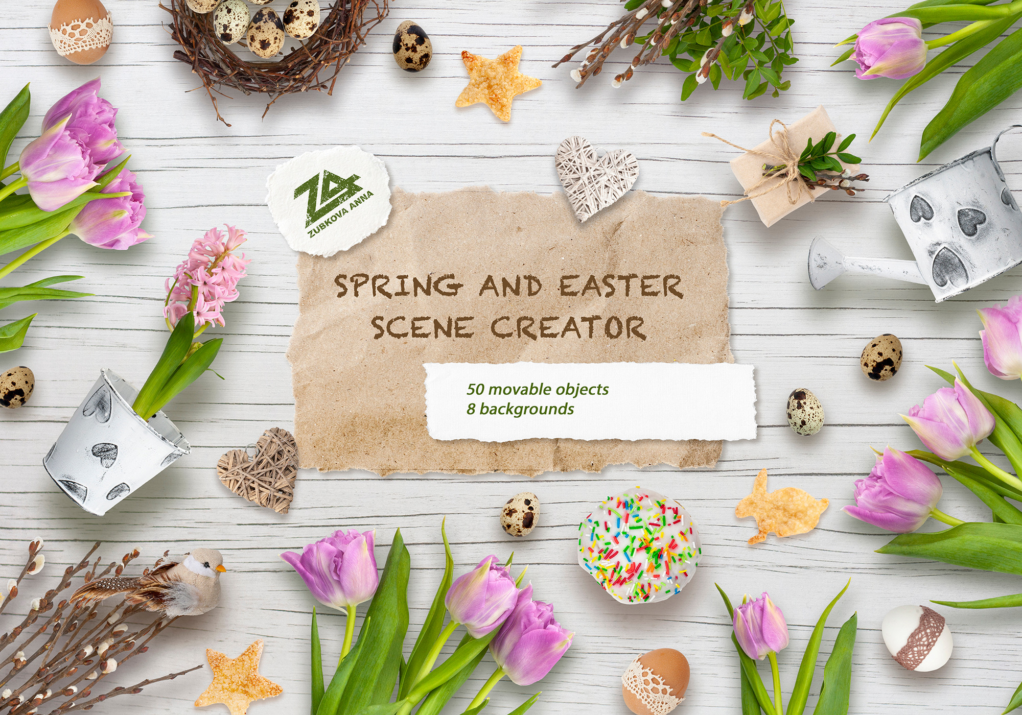 Spring & Easter Scene Creator-Top View