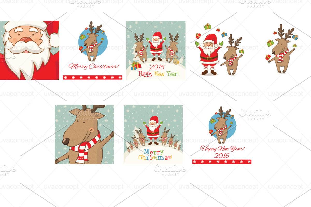 Super bundle for Christmas, an Illustration by UVAconcept