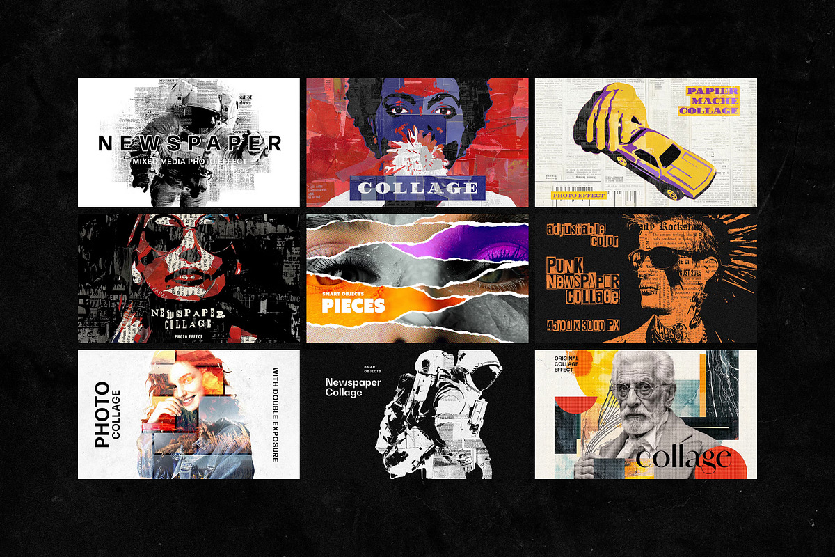 Collage Elements & Effects Bundle, a Graphic by pixelbuddha.net