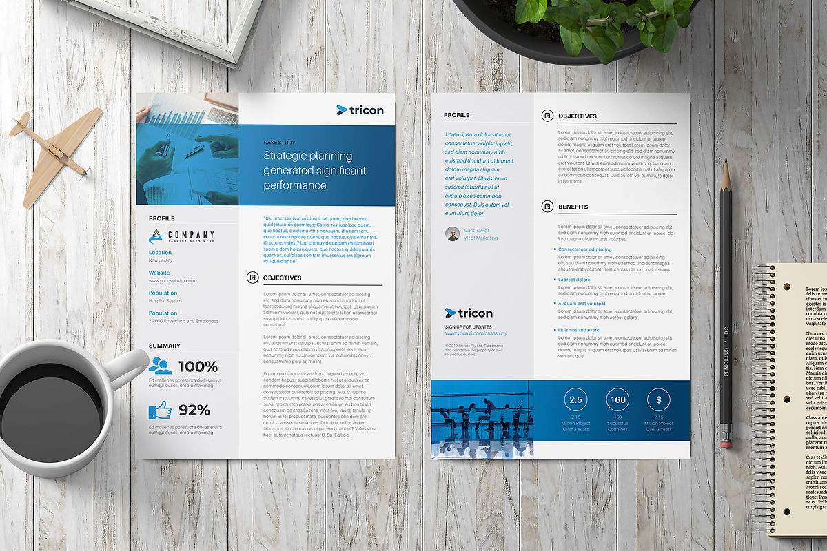 Case Study Flyer Template, a Flyer Template by Rongbaaz