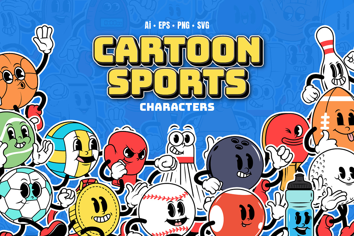 Cartoon Sports Characters, a Sport Illustration by Sandypramana