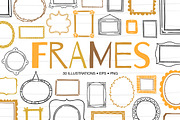 30 Hand Drawn Frames | Decorative Illustrations ~ Creative Market