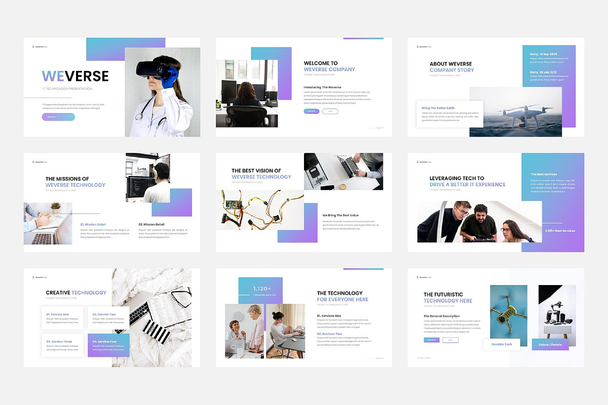 Weverse - IT Technology Powerpoint, a Presentation Template by Haidezign