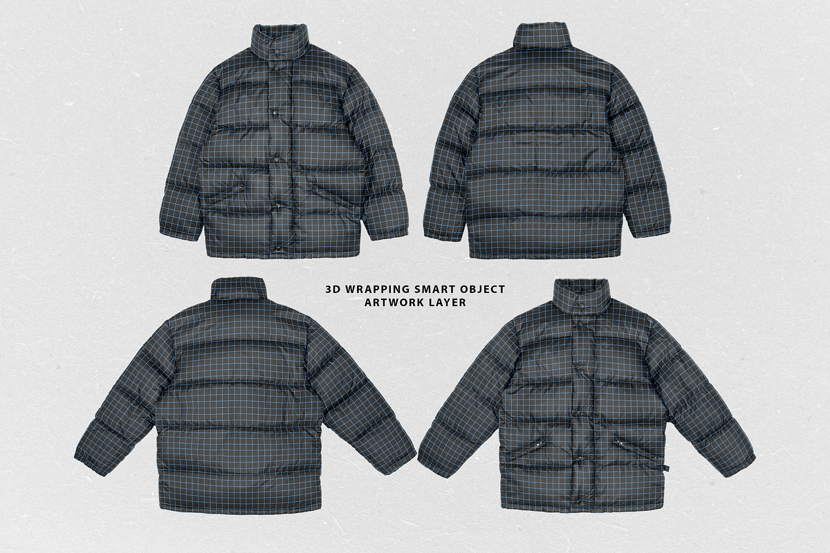 Realistic Puffer Jacket Mockup 2, an Apparel Mockup by Uncentrifuged ...