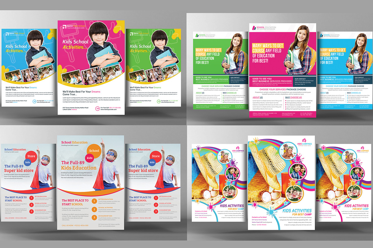 30 Education Flyers Bundle, a Flyer Template by graphicforest