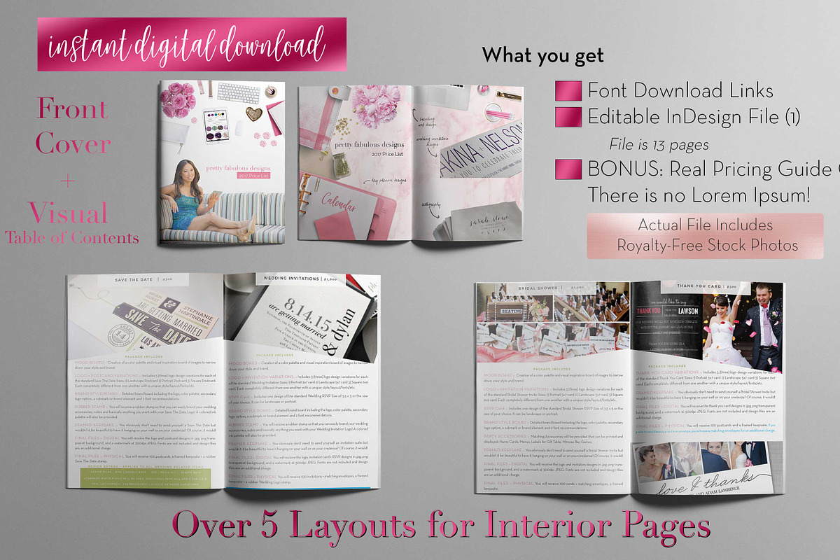 Price List A | InDesign Template, a Brochure Template by Planner Templates