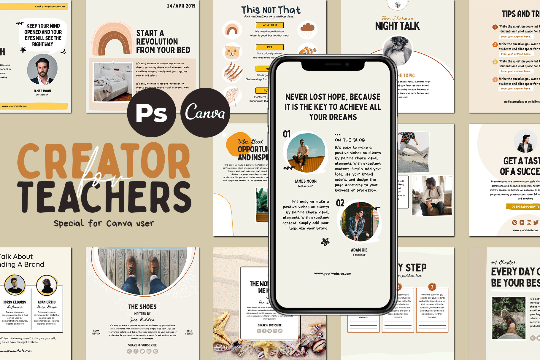 Instagram Creator For Teacher CANVA, a Social Media Template by Analogi ...