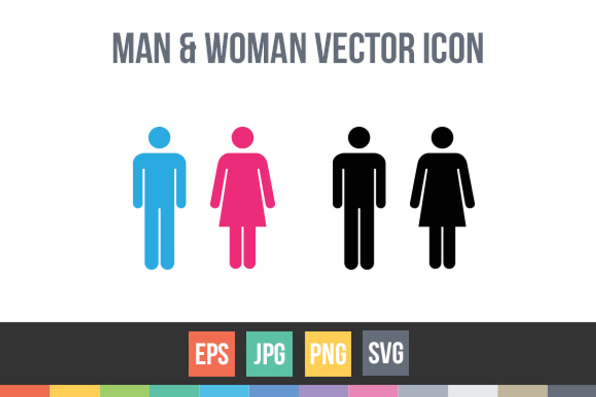 Male and female symbol signs vector, an Icon by TukTuk Design