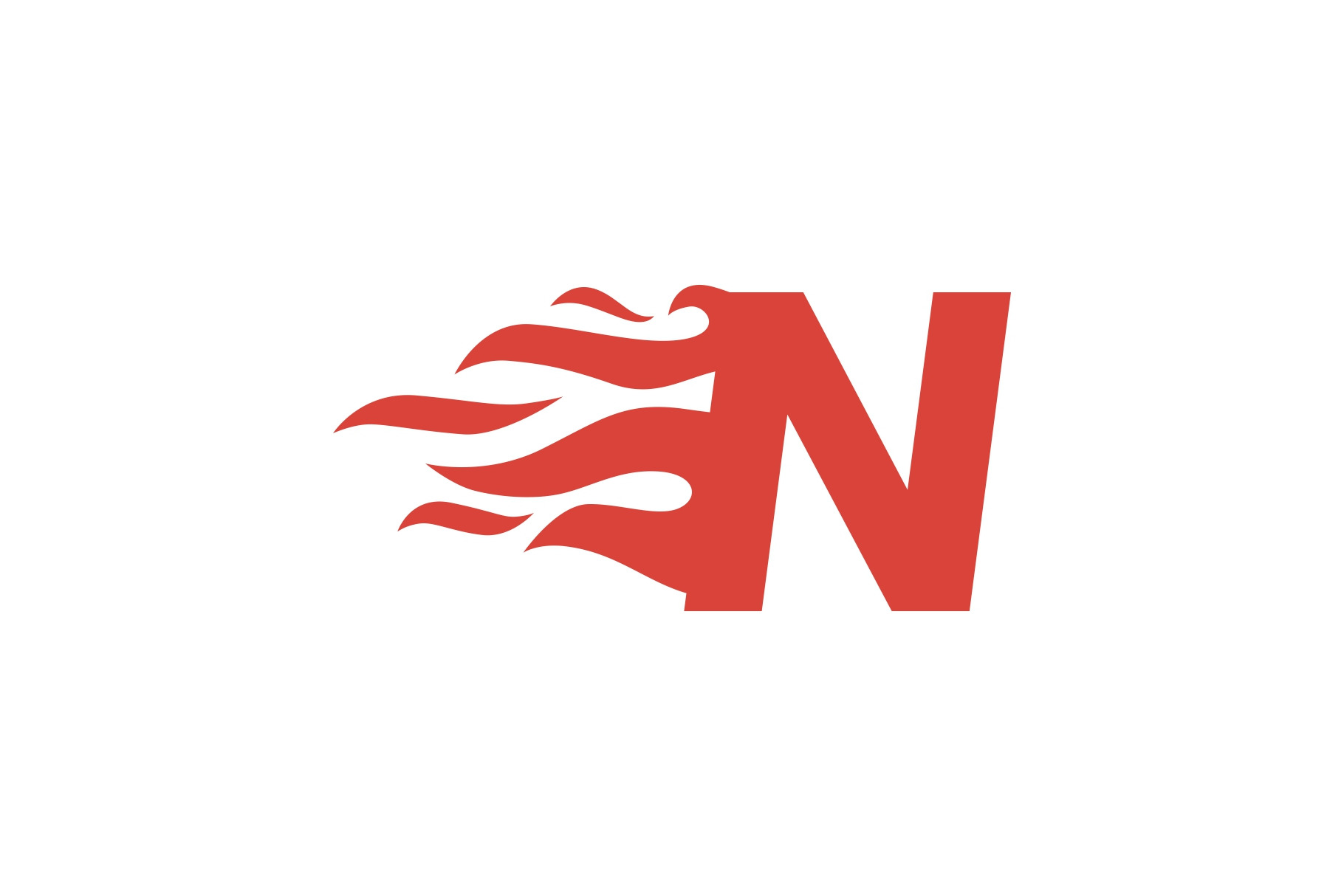n letter fire flame hot uppercase, a Branding & Logo Template by VSTRD ...
