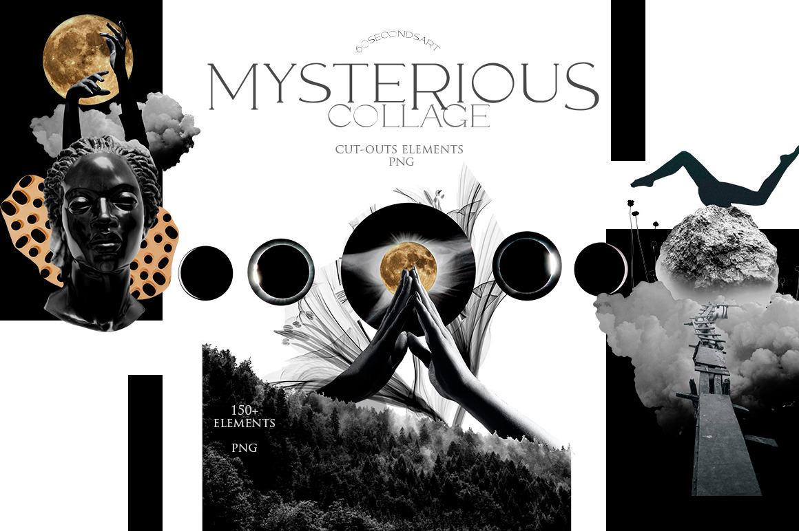 Mysterious collage creator Cuts, an Object Graphic by 60secondsArt