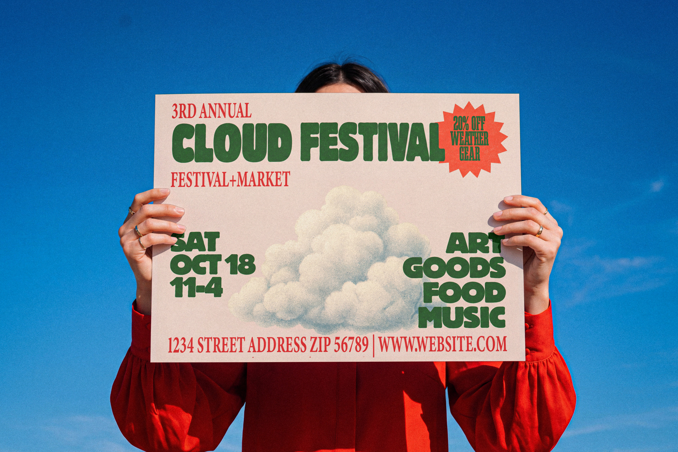 Poster Held By Person Mockup, an Advertising Mockup by Designer Dude