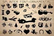 Splinter Font plus Ornamental icons, a Symbol Font by tmcom
