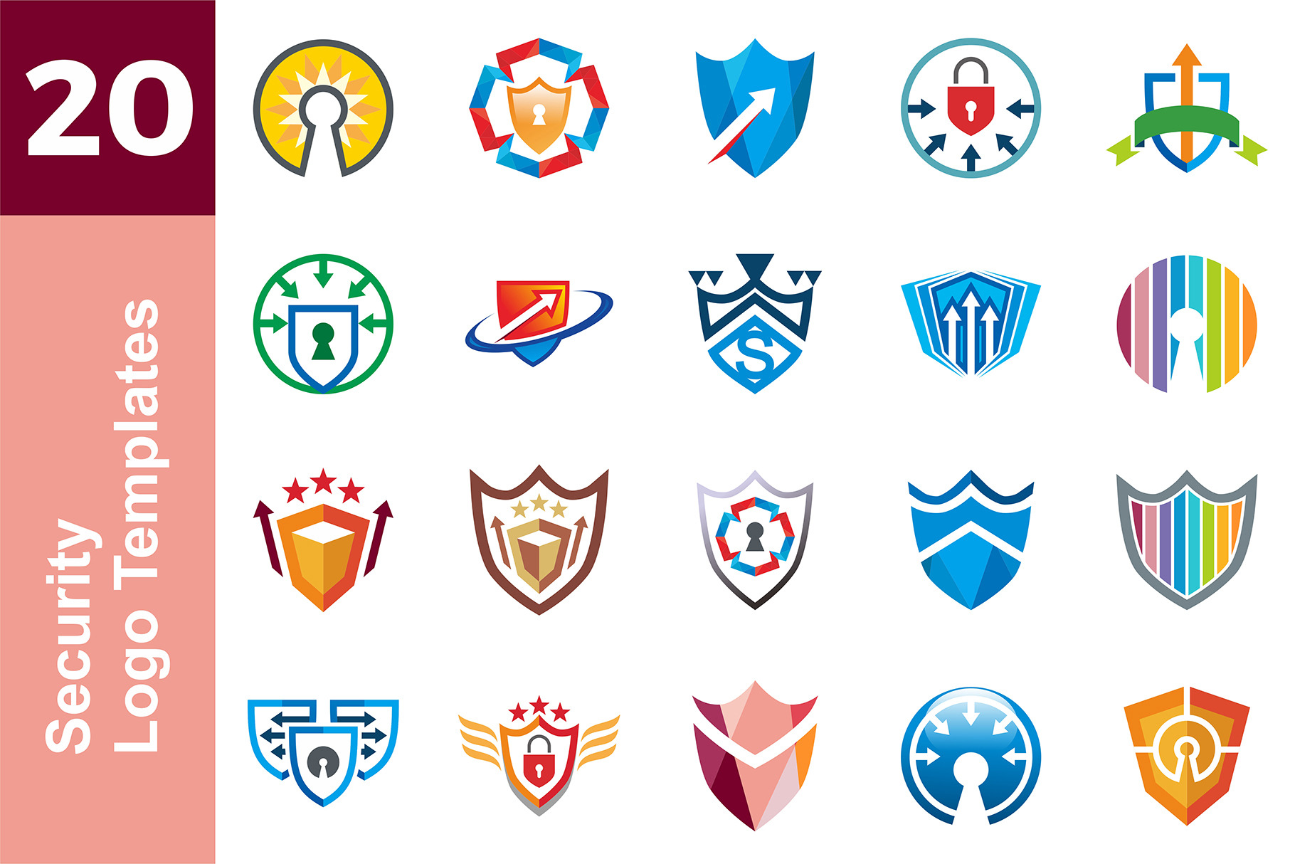 20 Logo Security Templates Bundle, a Branding & Logo Template by ...