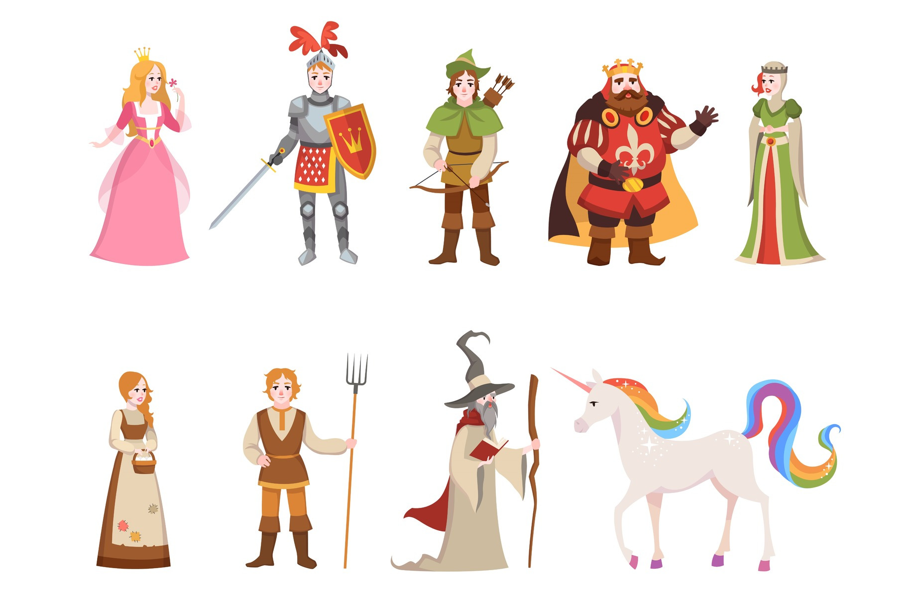 Medieval historical characters, a Person Illustration by YummyBuum