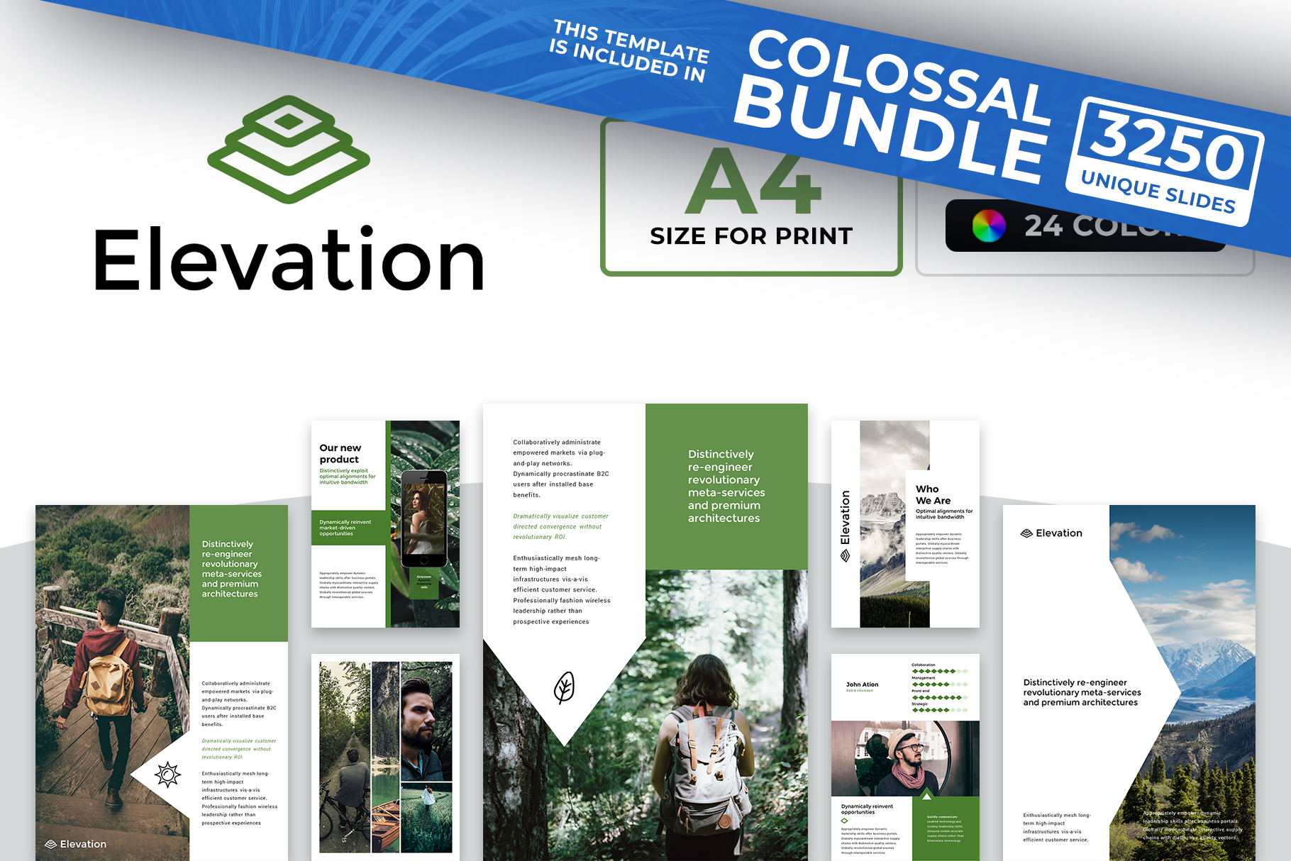 A4 Elevation Powerpoint Template, a Presentation Template by Reshapely