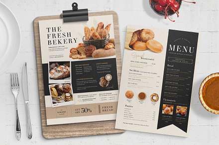 Horizontal Bakery Flyer | Flyer Templates ~ Creative Market