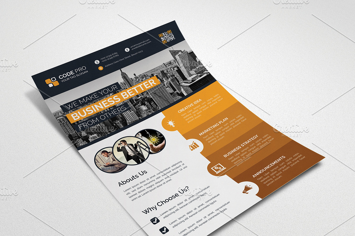Flyers, a Flyer Template by pixelworkz