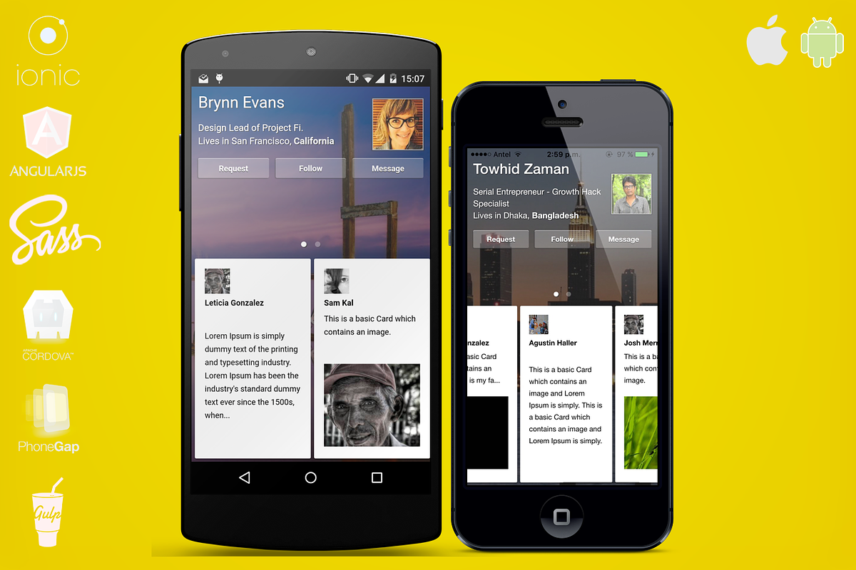Profile1 - Ionic Profile Page, a HTML Template by IonicThemes