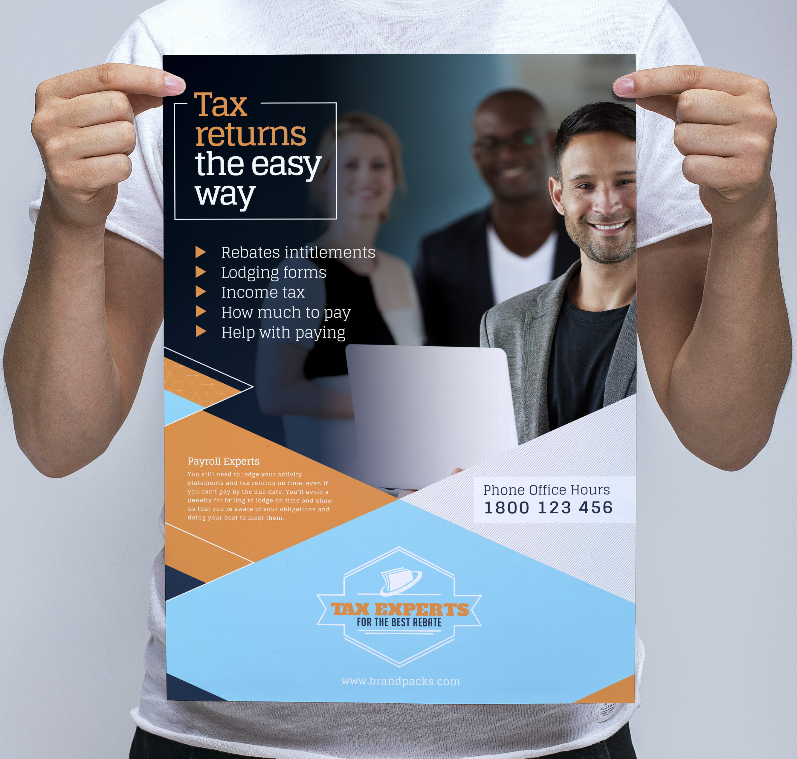A3 Tax Service Poster Template, a Flyer Template by BrandPacks