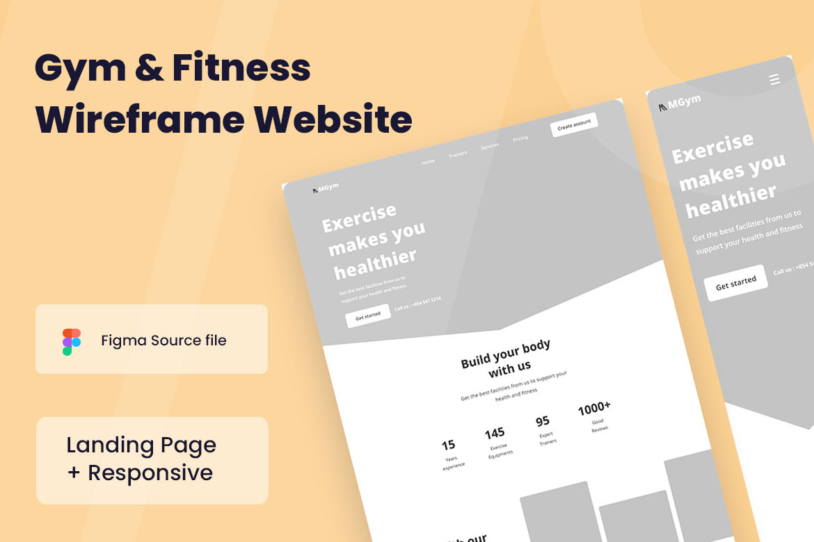 Fitness Gym Wireframe Website