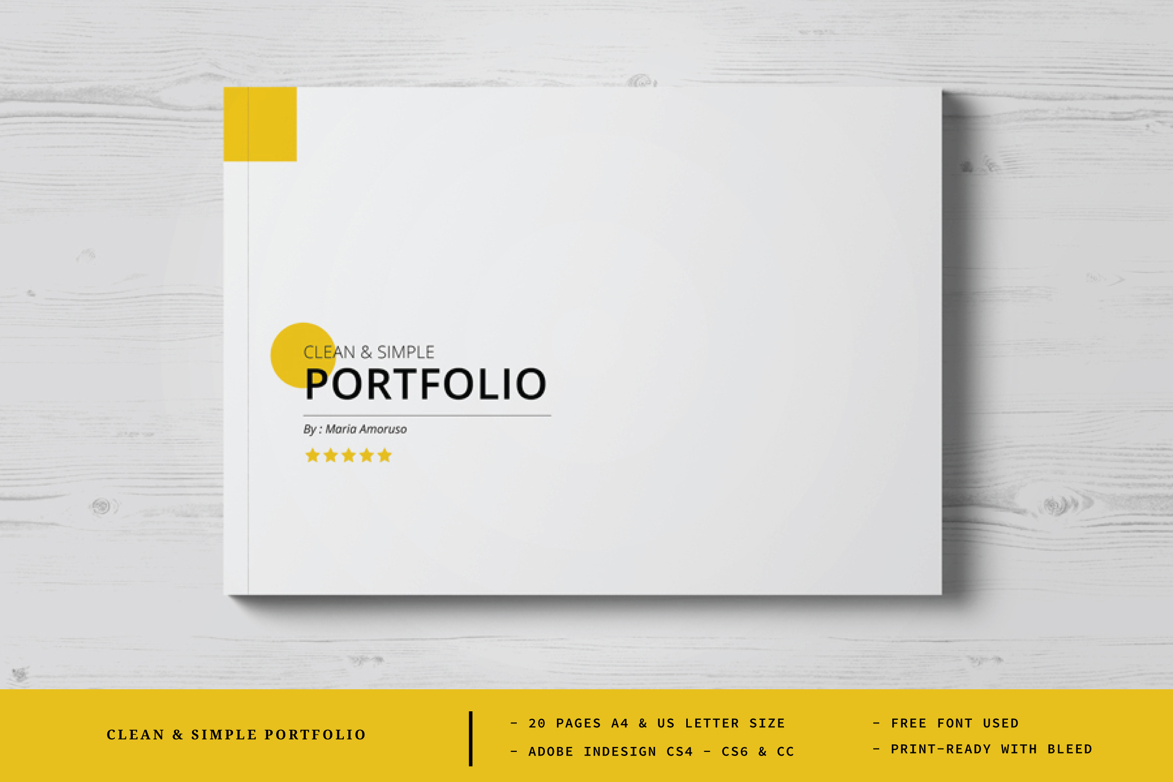 Clean & Simple Portfolio, a Brochure Template by Alhaytar | Creative Market