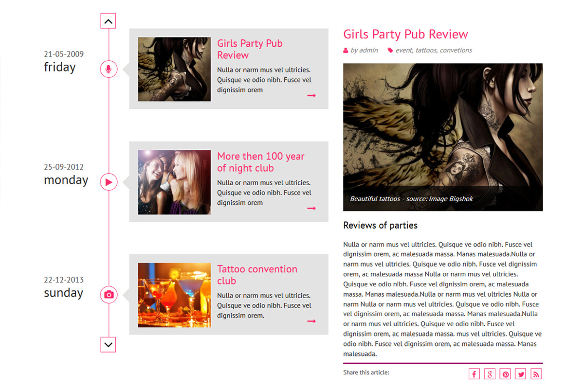 Night Club One Page HTML Template, a Landing Page Template by oLanding